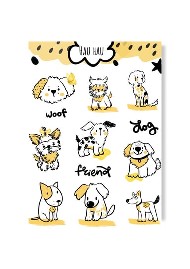 Naklejki z psem pieskami pies dla psiarzy psy pieski dla miłośnika psów ...