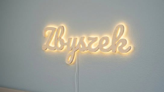 Napis LED Imię Dziecka na Ścianę, Sklejka 12mm, Lampka Nocna, 7-8 liter ...