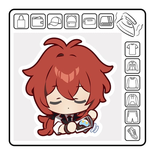 Naprasowanka genshin impact diluc termo naklejka sticker anime manga 32 ...