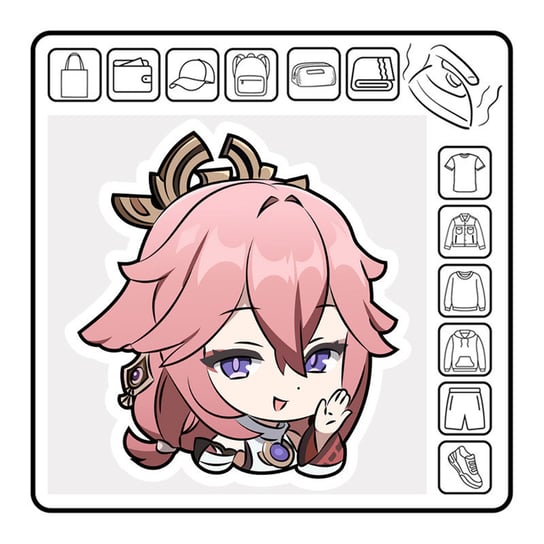 Naprasowanka genshin impact yae miko termo naklejka sticker anime manga ...