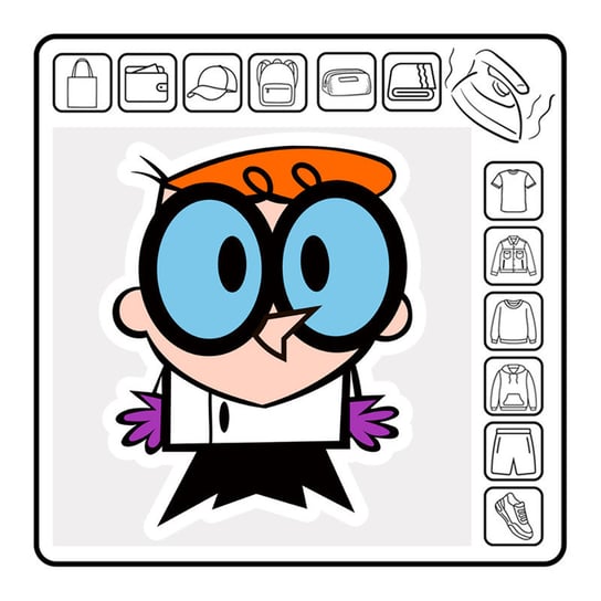 Naprasowanka labaratorium dextera termo naklejka cartoon bajka 40 ...