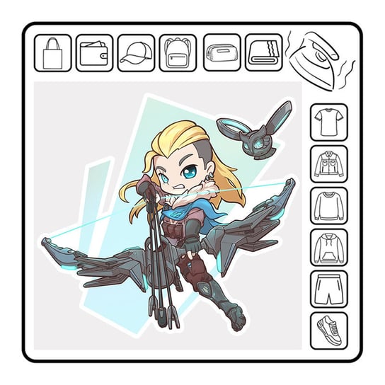 Naprasowanka sova chibi valorant termo naklejka gry riot games 2 ...