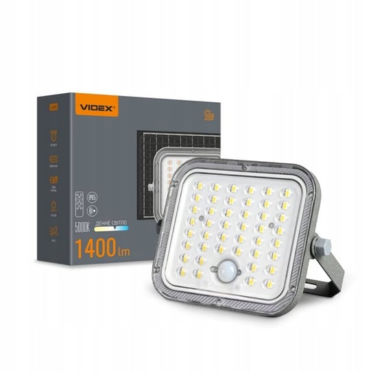 Naświetlacz solarny LED z czujnikiem ruchu VIDEX VL-FSO4-205-S 1400 lm ...