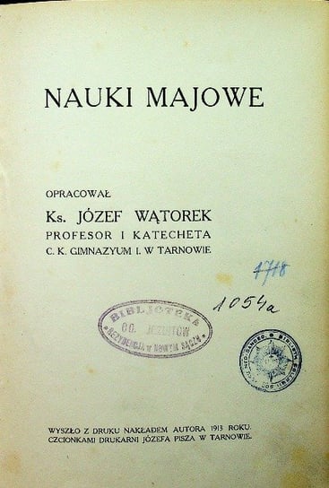 Nauki Majowe 1913 r. - W opisie | Książka w Empik