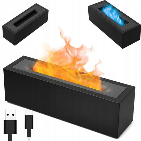 Nawilżacz powietrza led usb ultradźwiękowy płomień aromaterapia dyfuzor ...