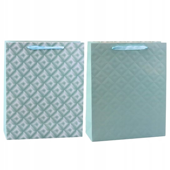 ND24_21601 Torba Prezentowa Z Tloczeniem Blekitna - lean | Sklep EMPIK.COM