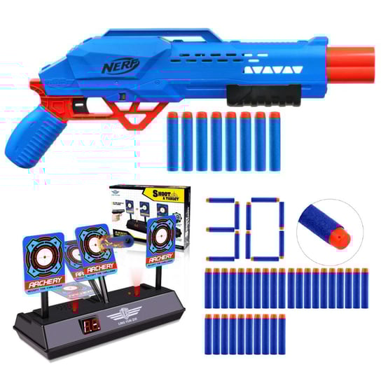 Nerf Alpha Strike Big Cat DB-2 F2463 + 30 strzałek + tarcza - Nerf | Sklep EMPIK.COM