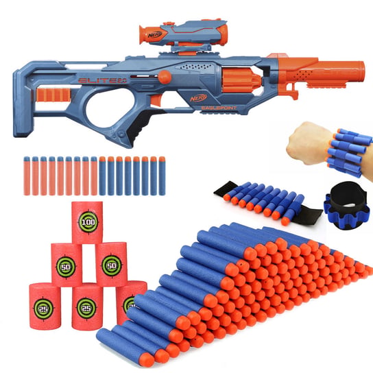 Nerf Elite 2.0 Eaglepoint RD-8 F0423 + cele + 50 strzałek + opaska ...