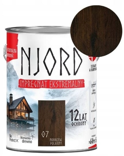 NJORD IMPREGNAT EKSTREMALNY DO DREWNA 12 LAT OCHRONY - MODRZEW POLARNY 5L - Njord | Sklep EMPIK.COM