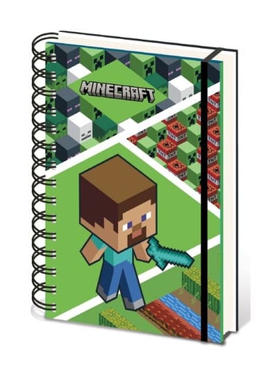 Notes A5 kołozeszyt Minecraft Blocks 80k w linie na gumkę do szkoły dla ...