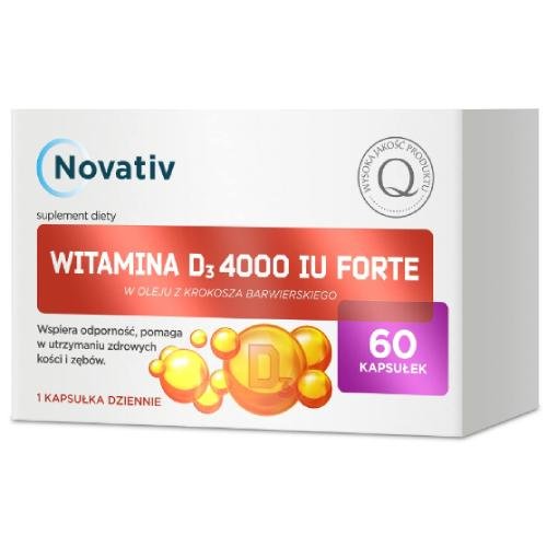 Novativ Witamina D3 4000 IU Forte, 60kaps. | Sklep EMPIK.COM