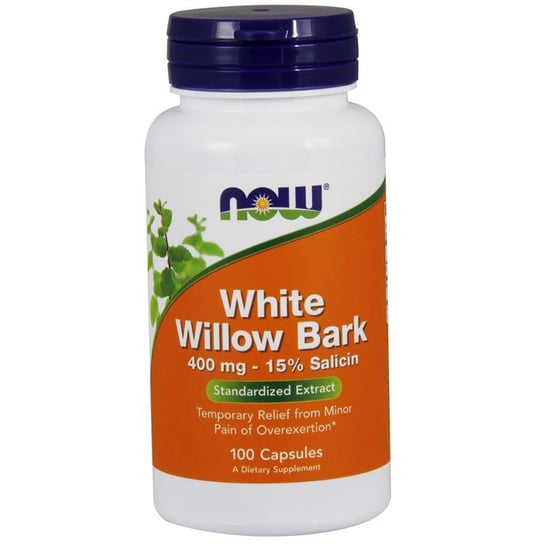 NOW Willow Bark Extract 400mg-15% Salicin Suplement diety, 100 kaps ...