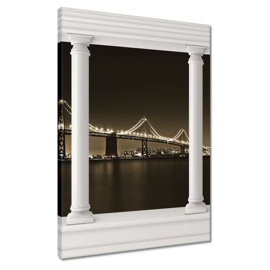 Obraz 50x70cm Most nocą w sepii - ZeSmakiem | Sklep EMPIK.COM