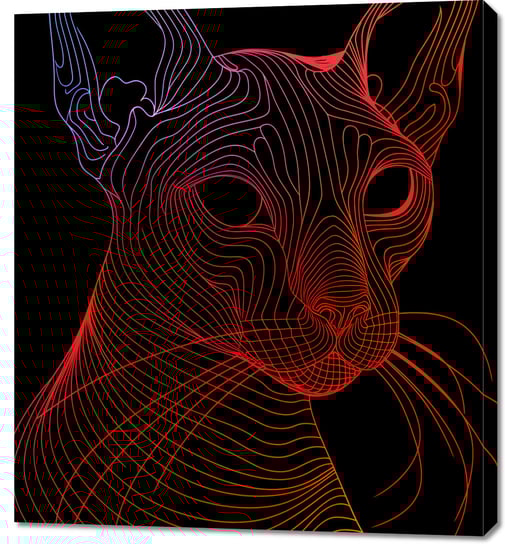 Obraz 90x100cm Cyfrowa Kocica - Inna marka | Sklep EMPIK.COM