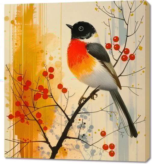 Obraz 90x100cm Jesienny Rudzik - Inna marka | Sklep EMPIK.COM