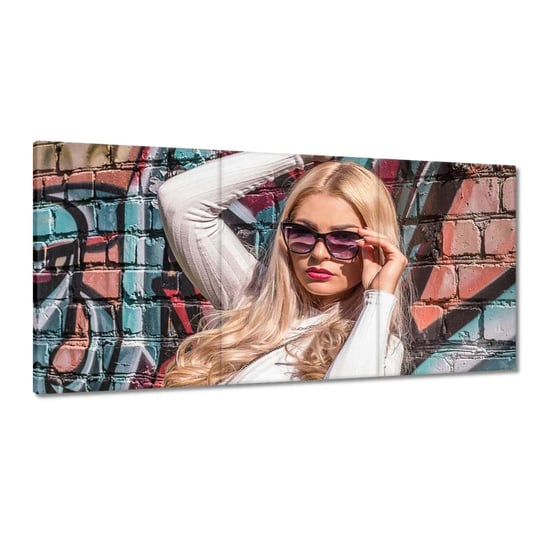 Obraz Blondynka w okularach, 180x90cm - ZeSmakiem | Sklep EMPIK.COM