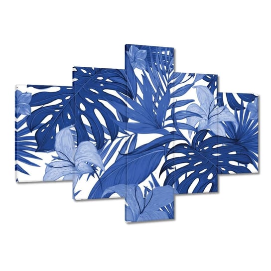 Obraz Classic Blue Monstera, 100x70cm - ZeSmakiem | Sklep EMPIK.COM