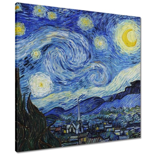 Obraz Gwiaździsta Noc Van Gogh, 60x60cm - ZeSmakiem | Sklep EMPIK.COM