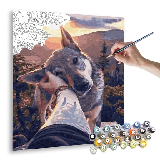 Obraz Malowania po numerach 50x40Szary wilk /YourArti - Oh Art! | Sklep ...