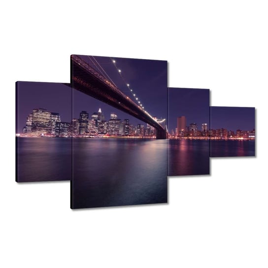 Obraz Most nocą USA Nowy York, 130x80cm - ZeSmakiem | Sklep EMPIK.COM
