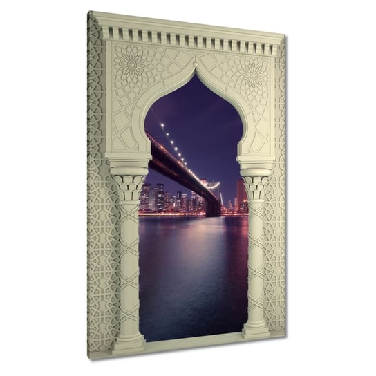 Obraz Most nocą USA Nowy York, 80x120cm - ZeSmakiem | Sklep EMPIK.COM