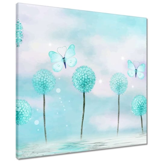 Obraz Motylki Turkusowy świat, 50x50cm - ZeSmakiem | Sklep EMPIK.COM