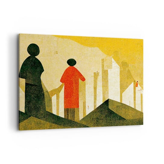 Obraz na płótnie - Jeszcze daleka droga - 100x70cm - Ludzie Symbolizm Sztuka - Nowoczesny foto ...