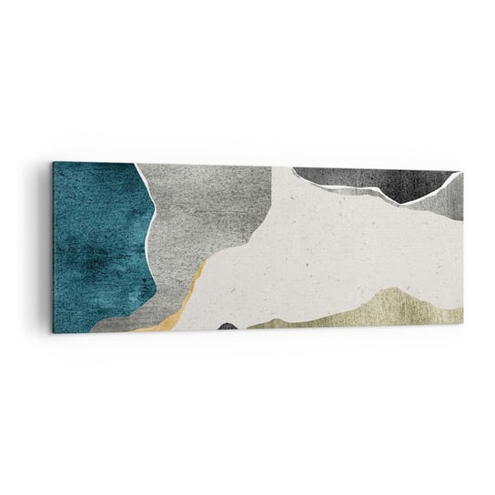 Obraz na płótnie - Mozaikowa kompozycja z nitką złota - 140x50cm ...