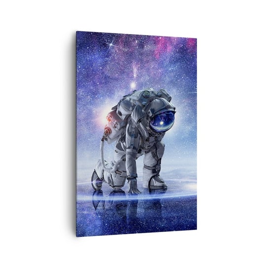 Obraz na płótnie - Niebo gwiaździste nade mną - 80x120cm - Kosmonauta Kosmos Astronauta ...