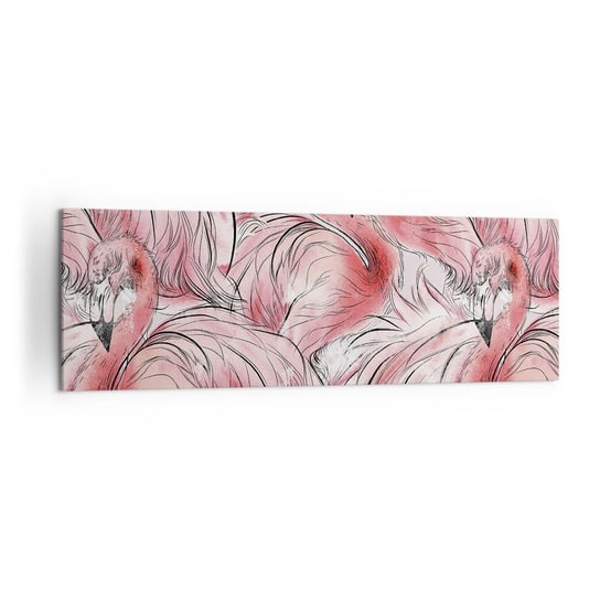 Obraz na płótnie - Ptasi corps de ballet - 160x50cm - Flaming Ptak ...