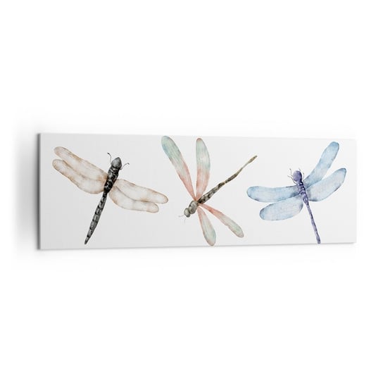 Obraz na płótnie - Ważki nieważkie - 160x50cm - Owady Minimalistyczny ...