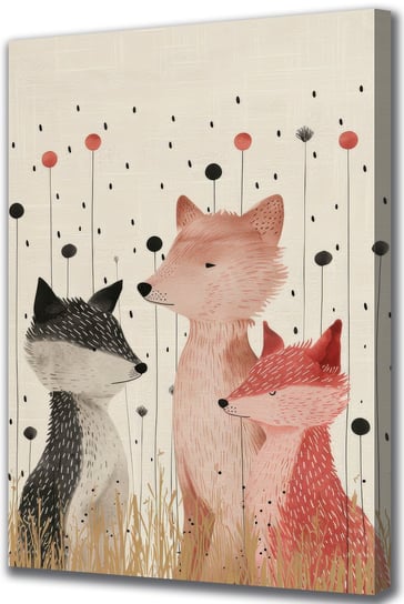 Obraz Na Ścianę Do Biura Trzy Lisy 80x110 cm - Obraz na płótnie | Sklep ...