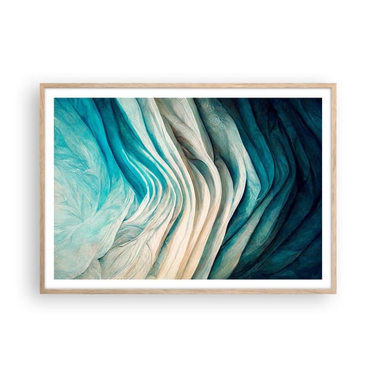 Obraz - Plakat - Błękitne nienasycenie - 100x70cm - Sztuka 3D Abstrakcja - Foto Plakaty w ramie ...