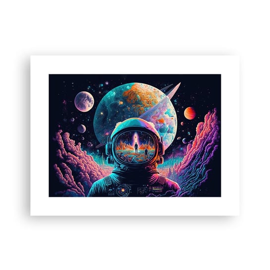 Obraz - Plakat - Filozofom się nie śniło - 40x30cm - Astronauta Futurystyczny Kosmos - Foto ...