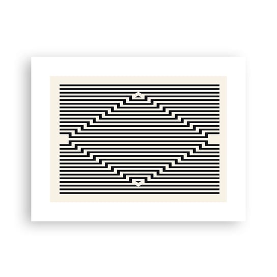 Obraz - Plakat - Geometryczna iluzja - 40x30cm - Linie Prostota ...