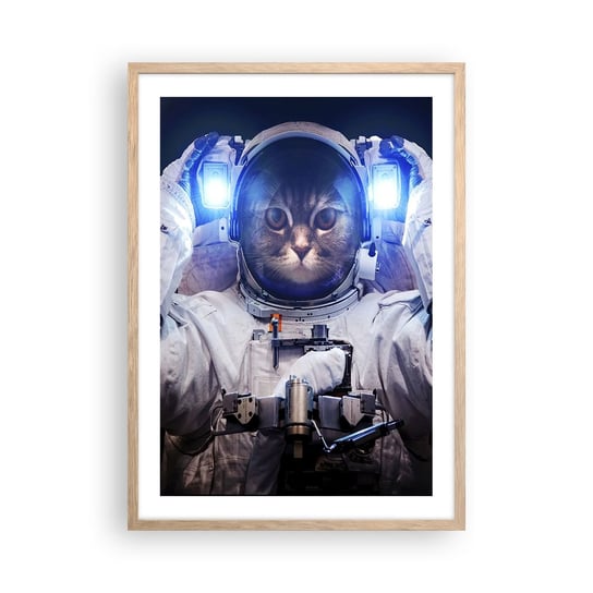 Obraz - Plakat - Houston, macie problem - 50x70cm - Abstrakcja Astronauta Kosmos - Nowoczesny ...