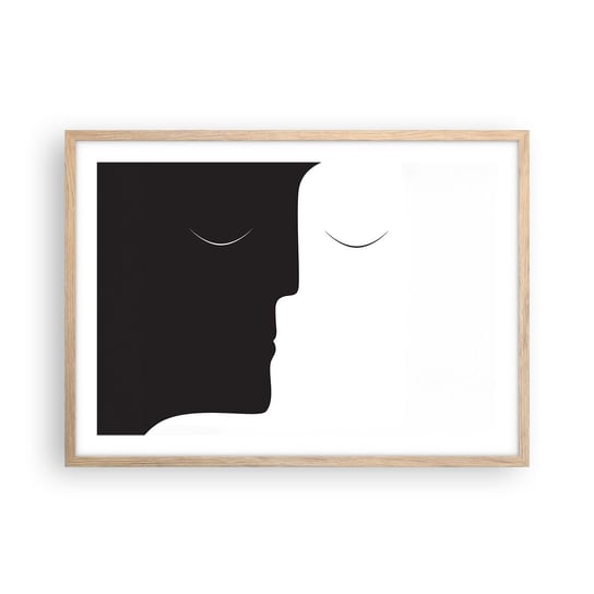 Obraz - Plakat - Jedność przeciwieństw - 70x50cm - Ludzie Para Sztuka - Nowoczesny modny obraz ...