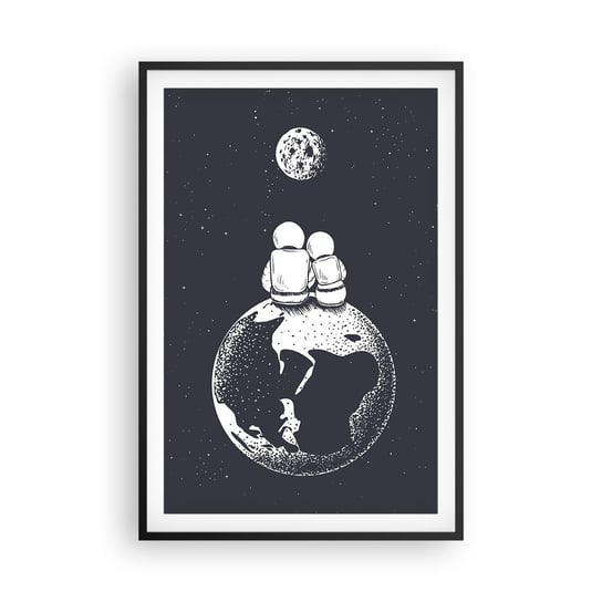 Obraz - Plakat - Kosmiczne love story - 61x91cm - Kosmos Astronauci Miłość - Foto Plakaty na ...