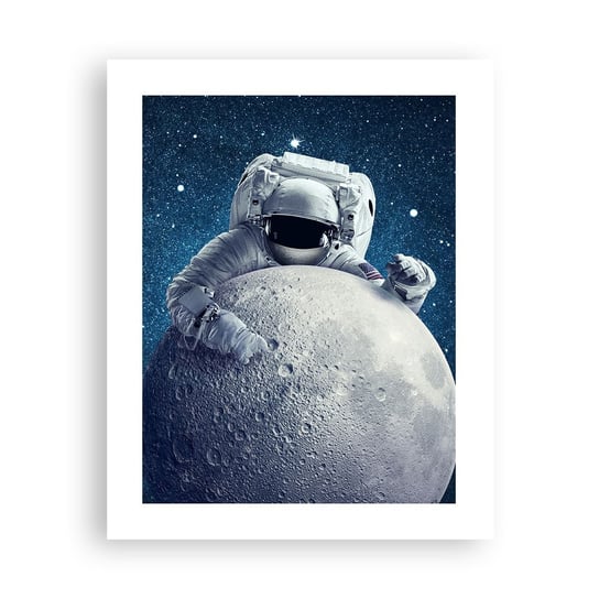 Obraz - Plakat - Kosmiczny żartowniś - 40x50cm - Astronauta Kosmos Księżyc - Foto Plakaty bez ...
