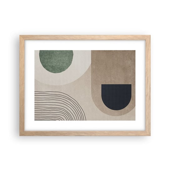 Obraz - Plakat - Łagodność owalu - 40x30cm - Minimalizm Sztuka ...