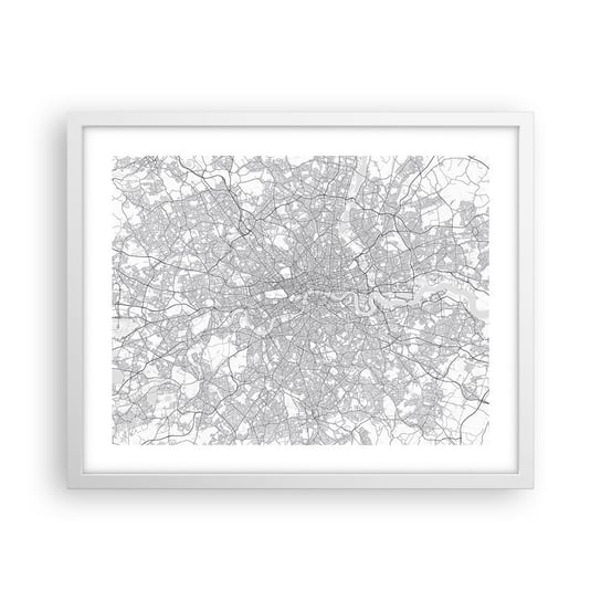 Obraz - Plakat - Mapa londyńskiego labiryntu - 50x40cm - Miasto Mapa ...