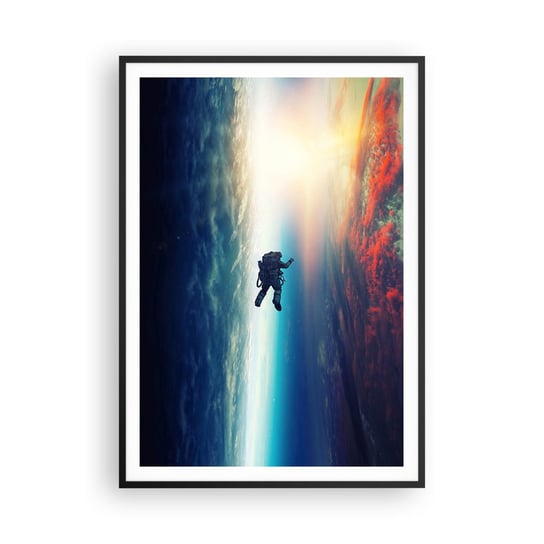Obraz - Plakat - Mierzyć się ze wszechświatem - 70x100cm - Abstrakcja Astronauta Kosmos - Foto ...