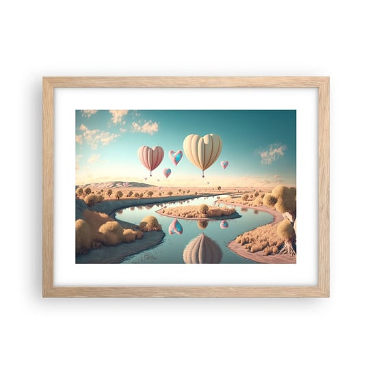 Obraz - Plakat - Miłość pozwala wznieść się - 40x30cm - Balony Pastelowe Cukierkowe - Foto ...