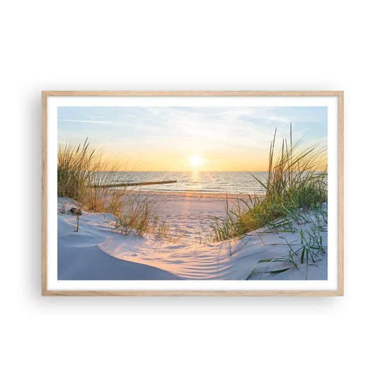 Obraz - Plakat - Morza szum, ptaków śpiew, dzika plaża pośród traw… - 91x61cm - Krajobraz Morze ...