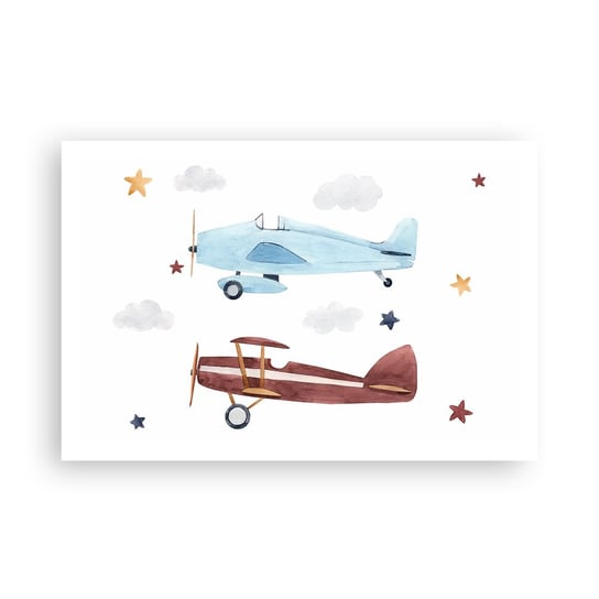 Obraz - Plakat - Panie pilocie, czekamy! - 91x61cm - Samoloty Retro Dziecięce - Foto Plakaty na ...