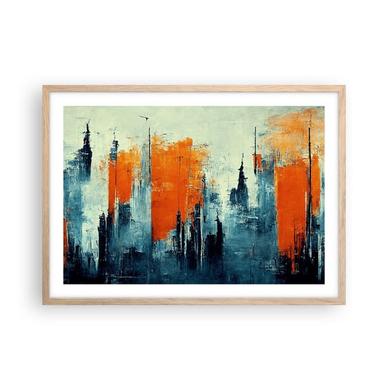 Obraz - Plakat - Pejzaż nowoczesny - 70x50cm - Abstrakcja Sztuka ...