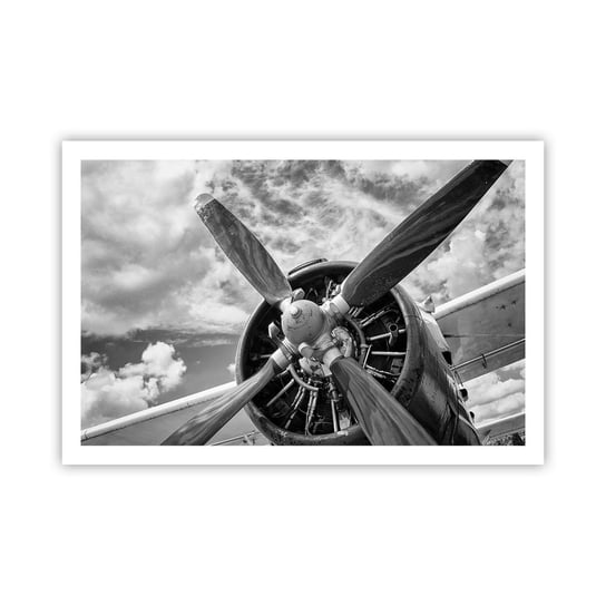 Obraz - Plakat - Pogromca przestworzy - 91x61cm - Samolot Śmigło Samolotu Vintage - Foto Plakaty ...