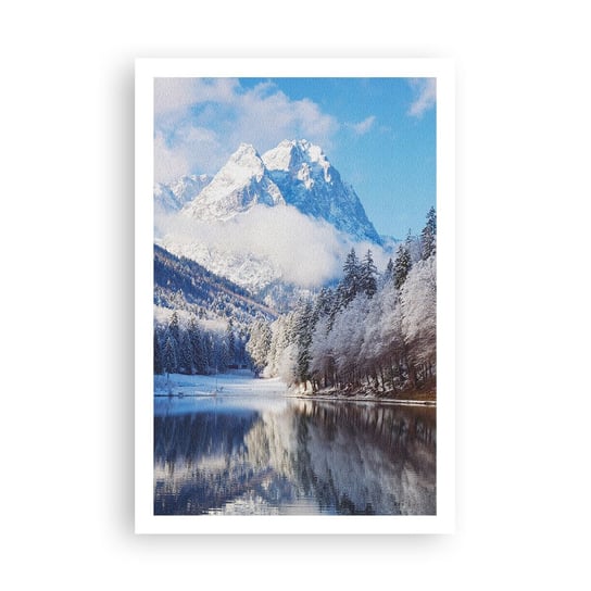 Obraz - Plakat - Śnieżna straż - 61x91cm - Zima Krajobraz Góry - Foto ...