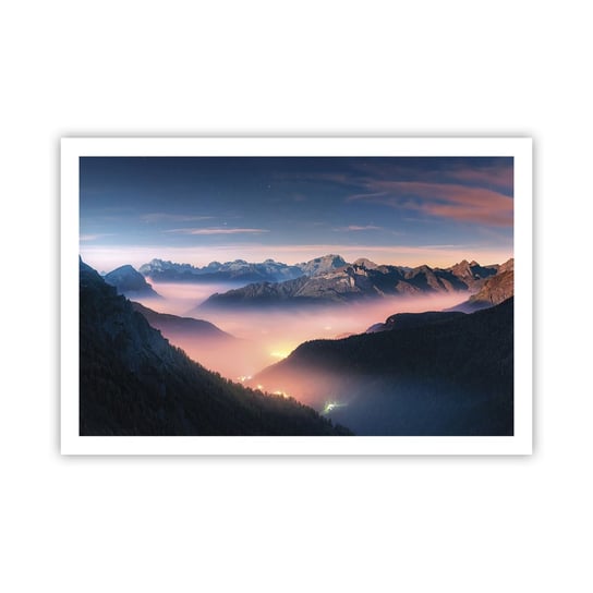 Obraz - Plakat - Światło w dolinach - 91x61cm - Krajobraz Góry Las - Foto Plakaty na ścianę bez ...