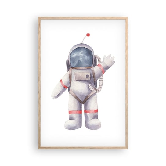Obraz - Plakat - To na razie! - 61x91cm - Astronauta Dziecięcy Minimalizm - Foto Plakaty na ...